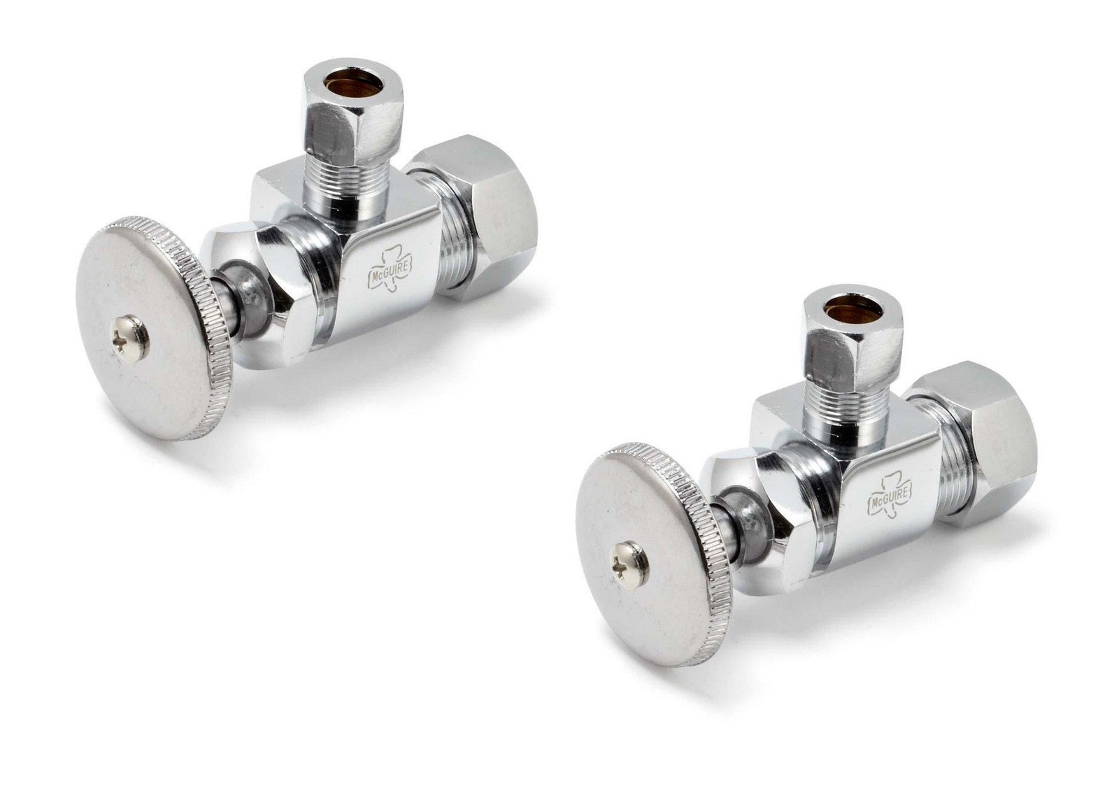 McGuire LFST09 Full Turn Angle Supply Stop Valve 2 Pack 1/2 x 3/8 ...