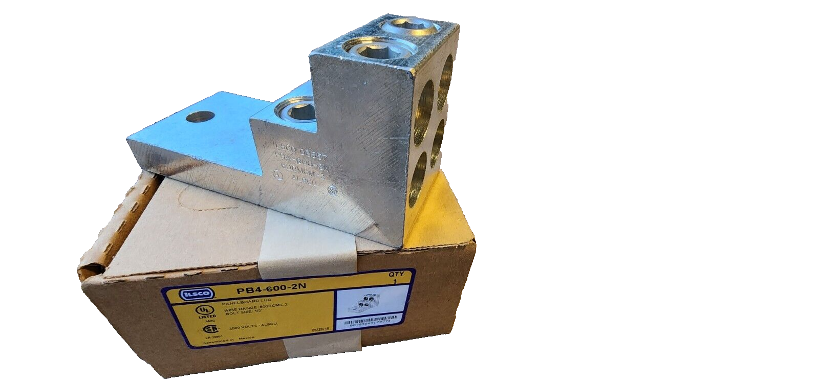 (QTY:1) ILSCO PB4-600-2N Panelboard Lug 600MCM ALCU 4-CONNECTOR LUG | eBay
