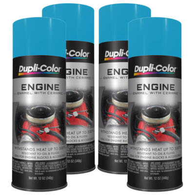 Duplicolor DE1610 (4-Pack), Engine Enamel Paint, Pontiac Blue, 12 oz ...