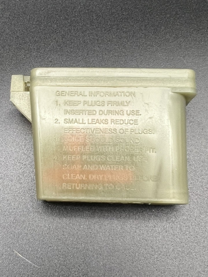 Military Issue Ear Plugs with Case & Chain - Army & Marine Corps Ear ...