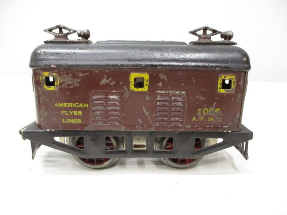 American Flyer Train 1095 Boxcab Electric Loco Brown Prewar O gauge ...