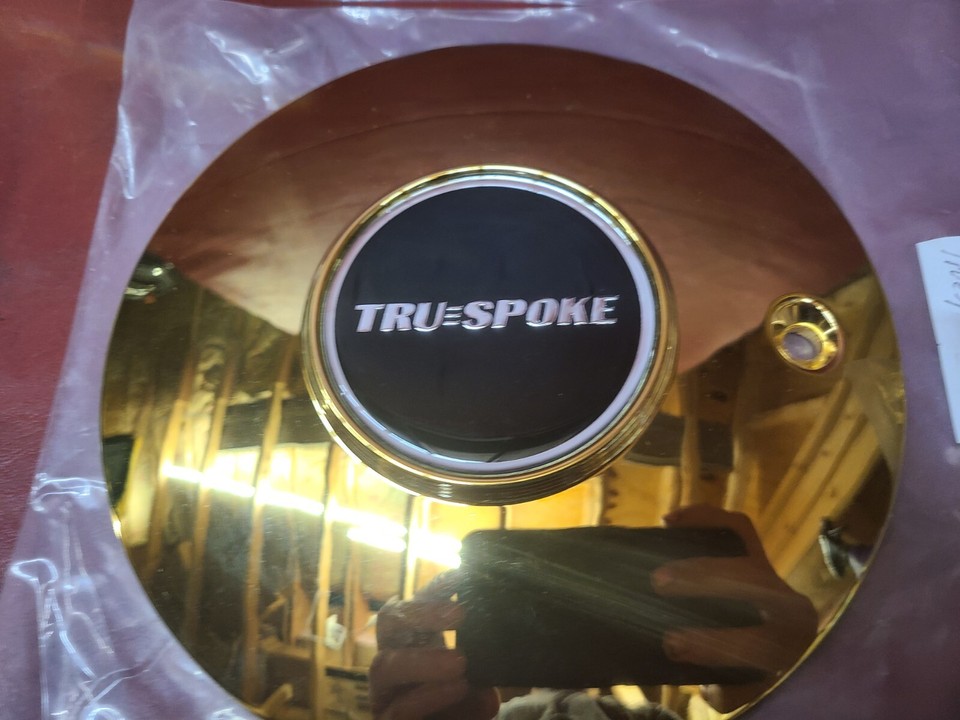 Tru-Spoke Wire Wheel GOLD Center Cap Hubcap Cadillac Cragar NEW NOS ...