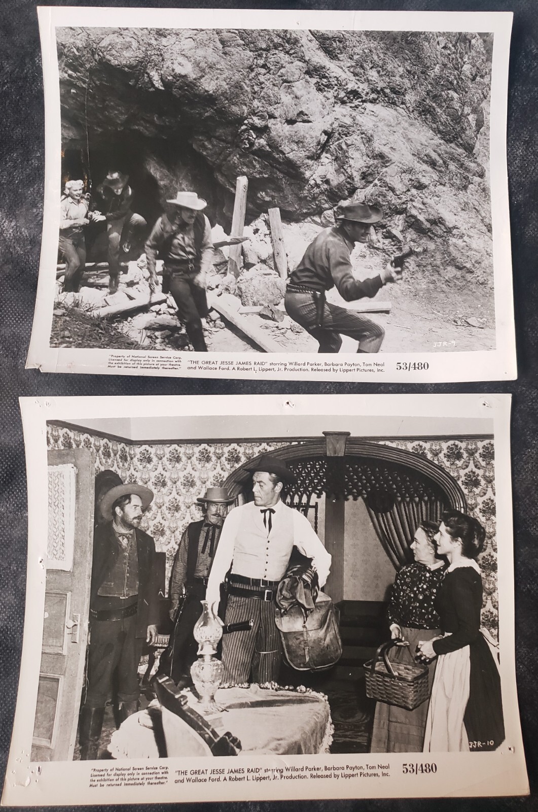 Lot 2 1953 "The Great Jesse James Raid" 8 x 10 Movie Photos Original | eBay