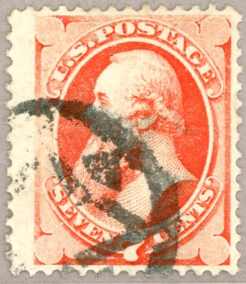 US Scott#149 VF-XF 1870 7c Stanton, foreign mail cnl, no secret mark ...