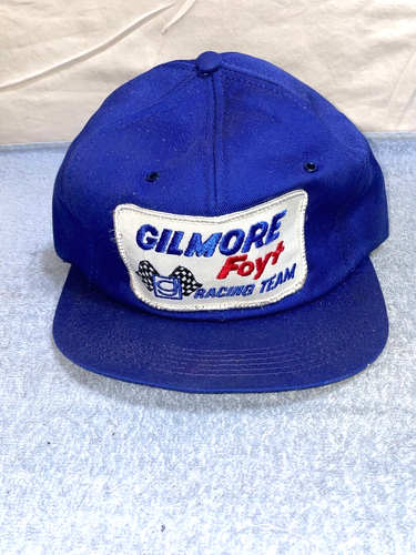 Vtg Trucker Baseball ALL FOAM SnapBack Hat GILMORE AJ FOYT RACING TEAM ...