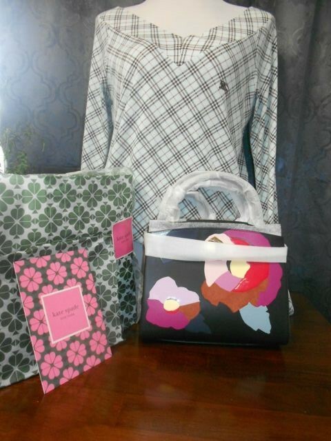 AUTH KATE SPADE ROMY INTARSIA BLACK MULTI SMALL SATCHEL BNWT $ 398.00 ...