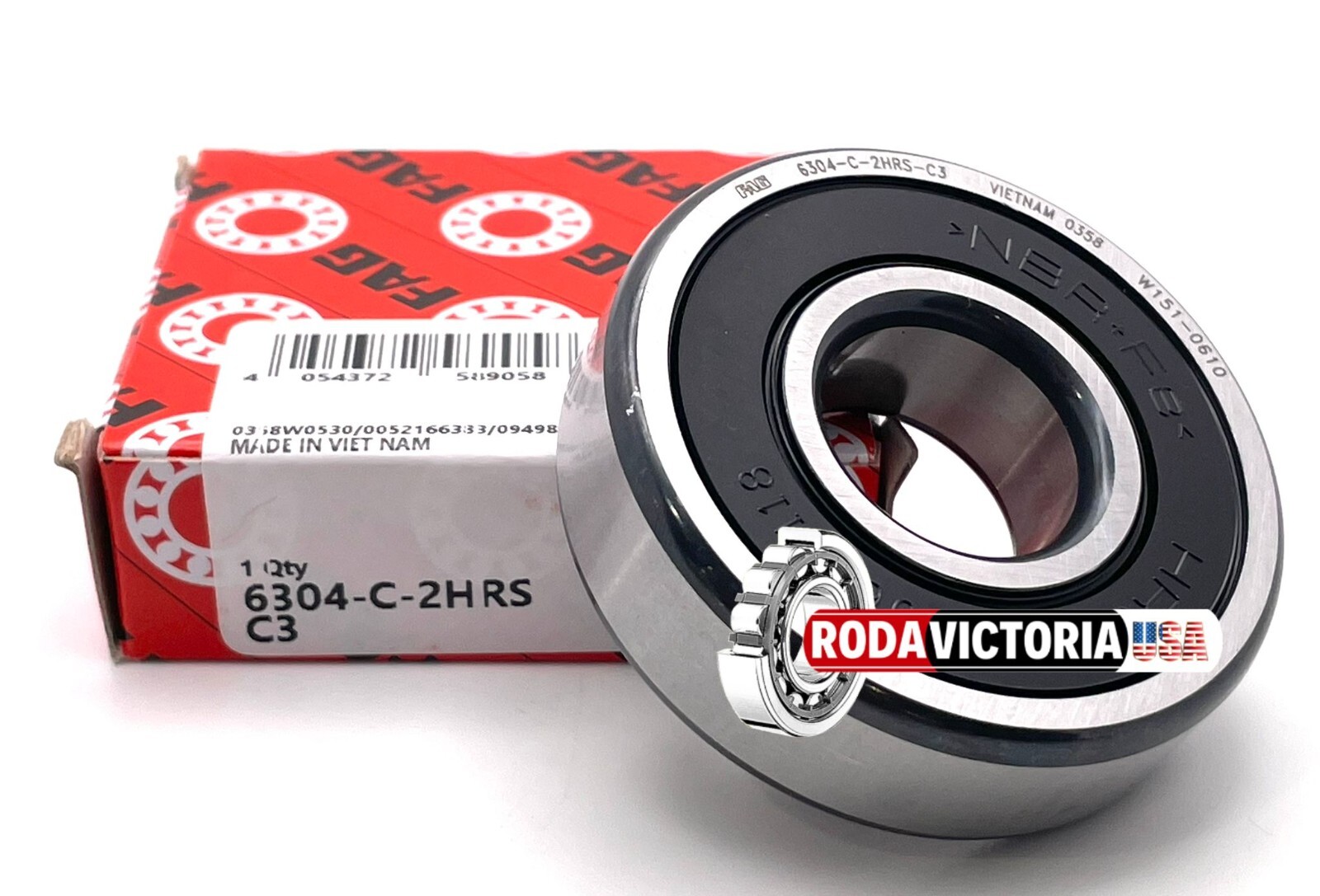FAG 6304 2RS C3 DEEP GROOVE BALL BEARING, RUBBER SEALED 20x52x15 mm | eBay