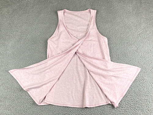 Lululemon Wrap Tank Sleeveless Tunic Tee Heathered Pink Size 8 Bust 36 ...
