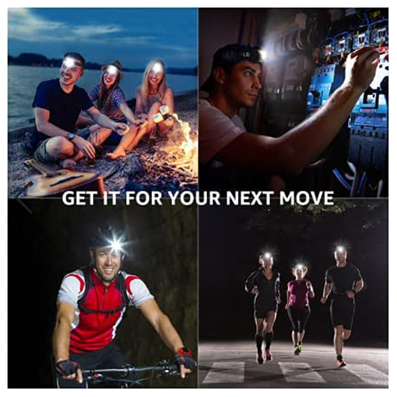 Mini Headlight 3 Light Modes Outdoor Lighting Mini Elastic Cycling ...