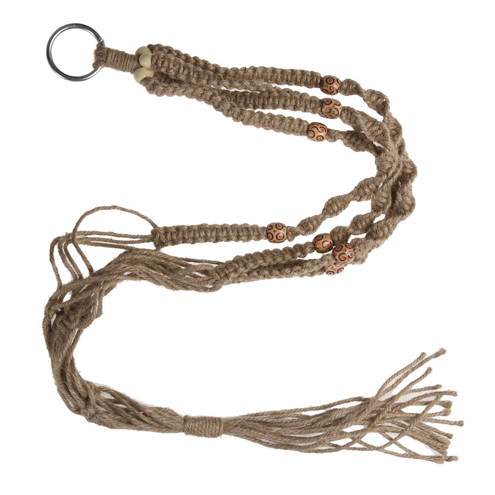 Vintage Knotted Plant Hanger Basket Flowerpot Macrame Lifting Rope (B ...