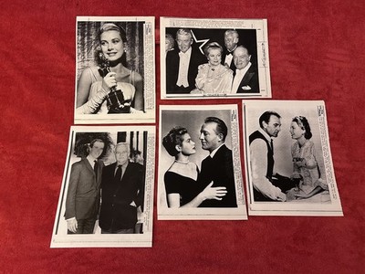 PRINCESS GRACE KELLY five UPI wire service photos Academy Awards Gary ...