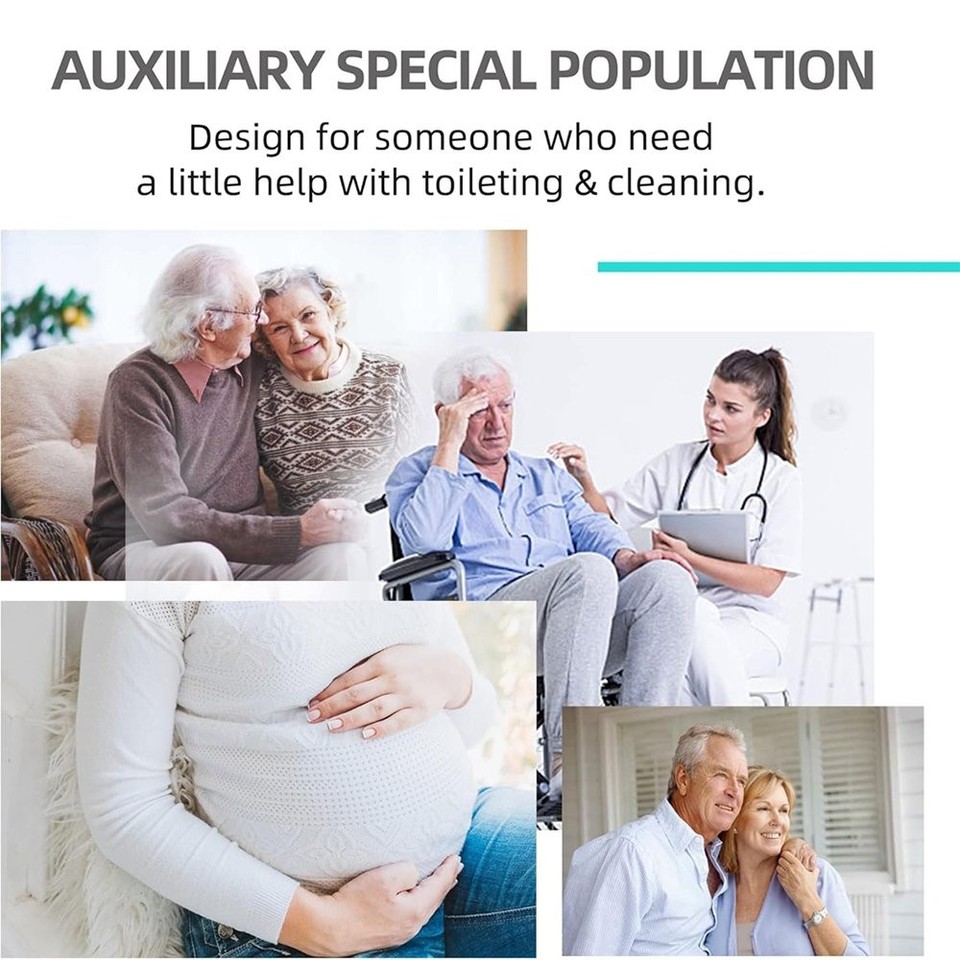 Bottom Wiper Toilet Aid Long Handle Bum Cleaner & Wiper Toilet Aids for ...