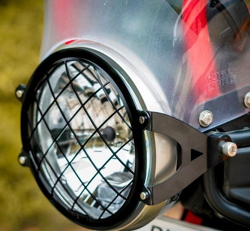 "HEADLIGHT GRILL, BLACK" FIT FOR ROYAL ENFIELD HIMALAYAN 411 BS3 & BS4 ...