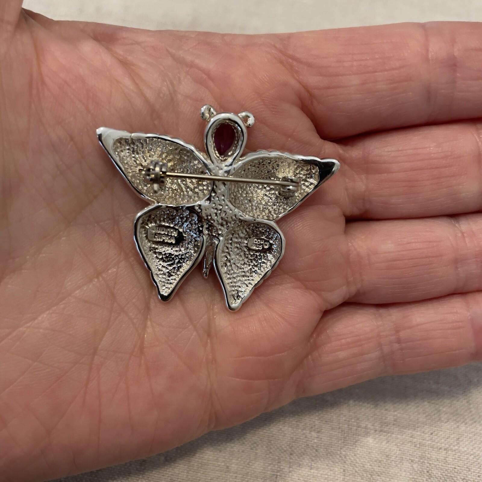 Judith Ripka 925 Sterling Silver Brooch Pin Amethyst Gemstone | eBay