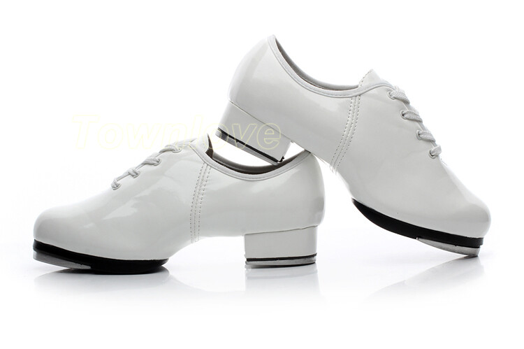 Unisex Tap Dance Shoes Women Men Jazz Step Dance Shoes Lace Up Clogging ...