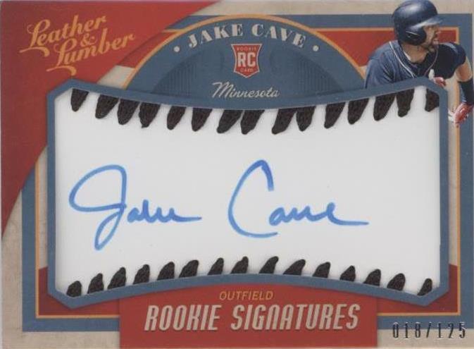 2019 Panini Leather & Lumber - Jake Cave #105 Rookie Signatures ...