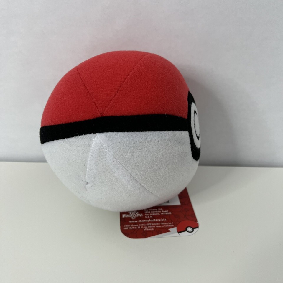 Pokémon Normal Pokeball 6” Plush Red Stuffed Toy Factory 2022 New With ...