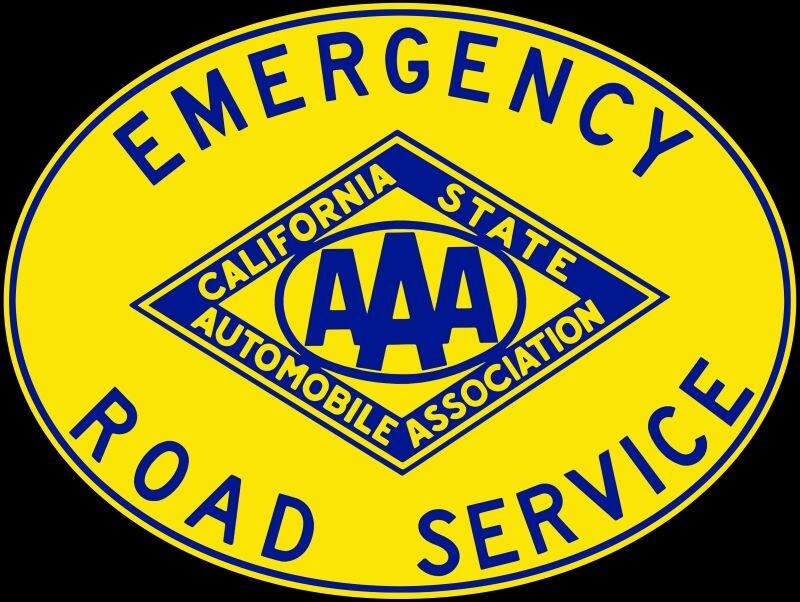 AAA Road Service of California NEW Sign 18" Wide Oval Diecut Style USA ...