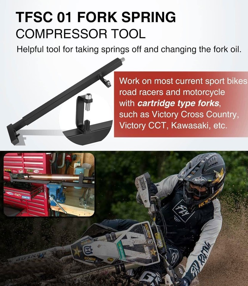 TFSC 01 Fork Spring Compressor Tool for Most Current Sport Bikes Road ...