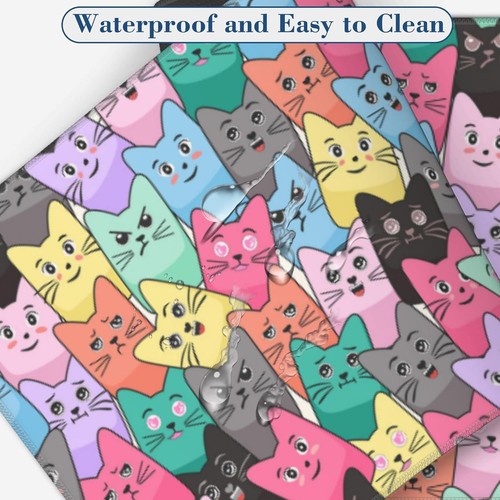 Colorful Cats Mouse Pad Desk Mat XL Large Gaming 11.8" x 31.5", | eBay