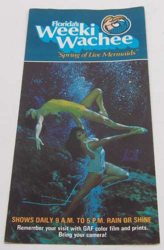 Vintage Florida's Weeki Wachee Spring of Live Mermaids Leaflet Brochure ...