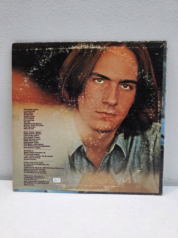 James Taylor - Sweet Baby James, Vinyl 1970 Warner Bros. 1843 Green ...