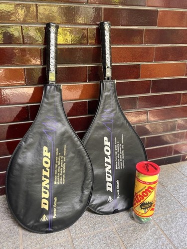 Two DUNLOP Power Smash tennis rackets and tennis balls | eBay