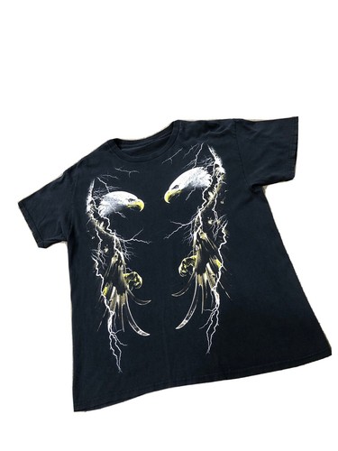 90s Tshirt Travis Scott Double Eagle Biker Lighting S… - Gem