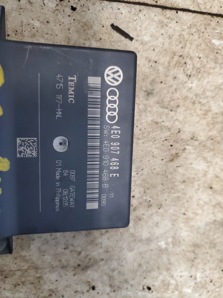 04 05 06 Audi D3 A8 Interface Gateway Control Module Cruise 4E0907468E ...