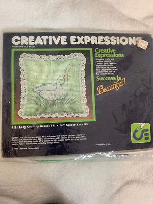 NEW Creative Expressions Spider Lace kit #4111 Lacy Country Geese 14 ...