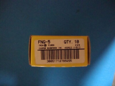 FNQ-5 TIME DELAY 5 AMP TRON BUSSMANN(13/32" X 1-1/2") QUANTITY OF ONE ...