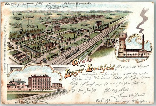 13189990 - 8933 Lager Lechfeld Baracken Bahnhof Augsburg LKR 1899 | eBay.de