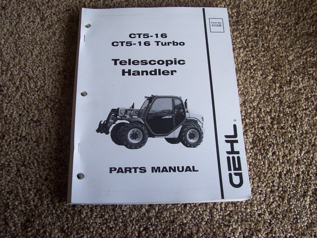 Gehl CT5-16 CT5-16 Turbo Telescopic Handler Factory Parts Catalog Manual Manual | eBay