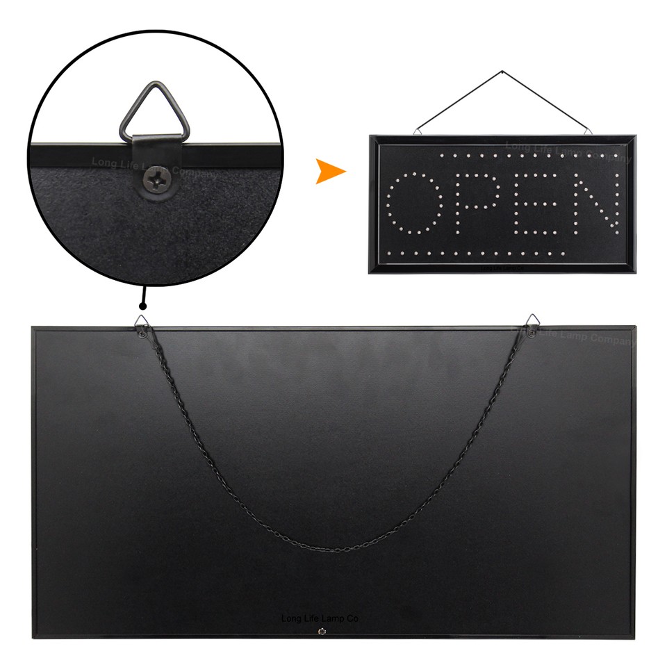 LED Open Sign For Shop Window Display illuminated Flashing LED Sign ...