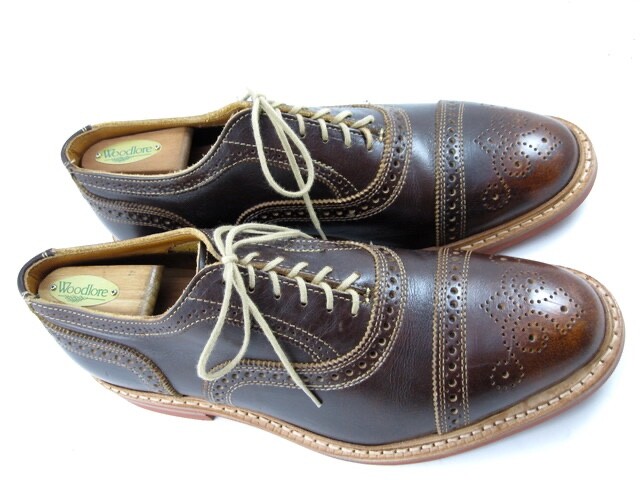 Allen Edmonds "STRANDMOK" Men's Leather Cap-Toe Oxfords 8.5 EEE Brown ...