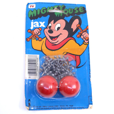 Vintage Mighty Mouse Cartoon Metal Jax Jacks Ball Toy Set NOS sealed | eBay