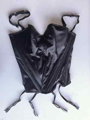 Panache Masquerade Black Tiffany 5427 Basque Corset Suspenders 30G ...