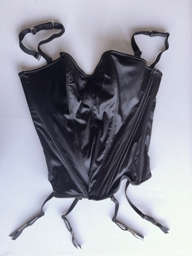 Panache Masquerade Black Tiffany 5427 Basque Corset Suspenders 30G ...