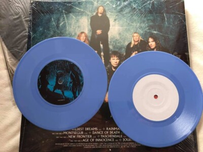 Iron Maiden RARE official TEST PRESSING Rainmaker BLUE VINYL UK 7 inch ...
