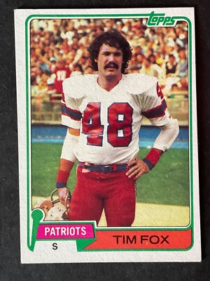 Tim Fox 1981 Topps Football Card #434 New England Patriots Safety - NM ...