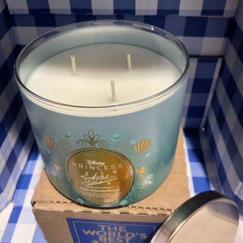 Bath and Body Works DISNEY PRINCESS ARIEL 3-Wick Candle LIMITED EDITION ...