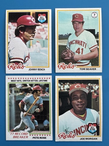Vintage 1970s Baseball Cards Lot ~ JOHNNY BENCH TOM SEAVER PETE ROSE ...