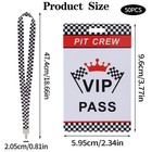 50 Sets Racing VIP Pass Cards with Checkered Racing Lanyards VIP Passes ...