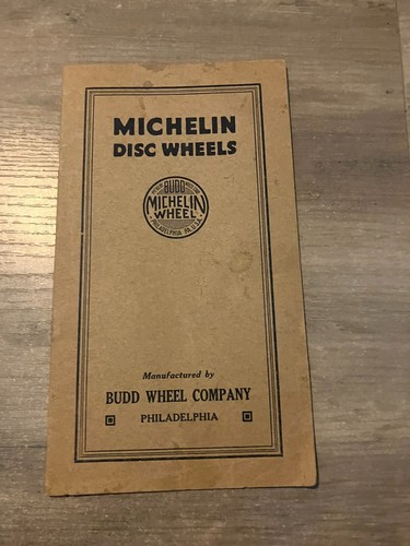 1920s Michelin Bud Automobile Disc Wheel Brochure | eBay