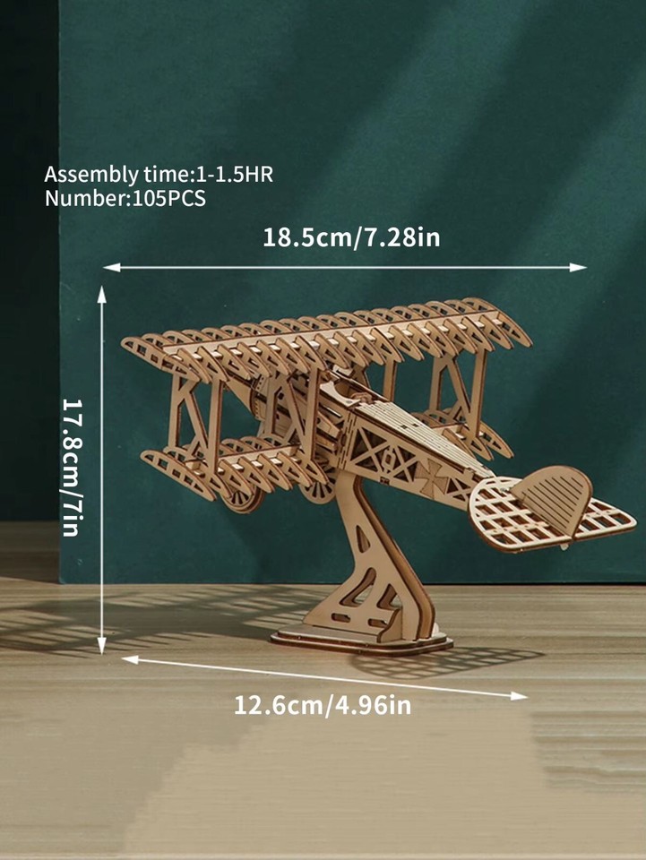 IQ Wooden Model Kits DIY 3D Laser Cut Plywood Self Assembly Fun Puzzle ...