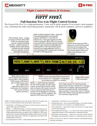S-TEC Meggitt System Fifty Five X brochure 2001 GB Flight Control ...