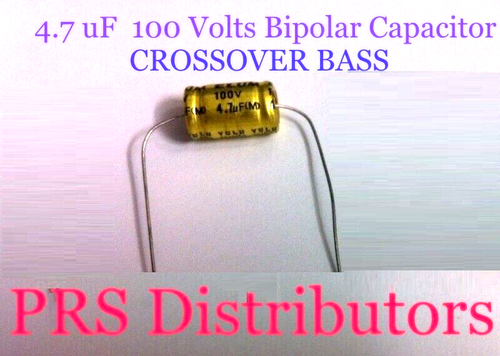 4.7uF 100V BIPOLAR CAPACITOR BASS BLOCKER SPEAKER TWEETER CROSSOVER 4 ...