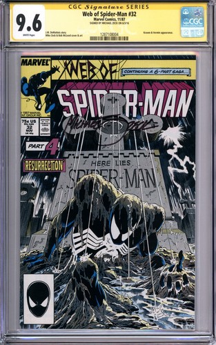 Web of Spider-Man #32 CGC 9.6 SS signed Michael Zeck signature series ...