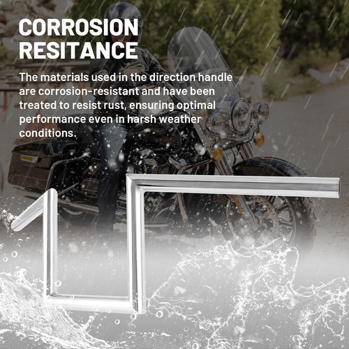 1'' Motorcycle 8" Rise Drag Z-Bar Pullback Handlebars For Harley ...