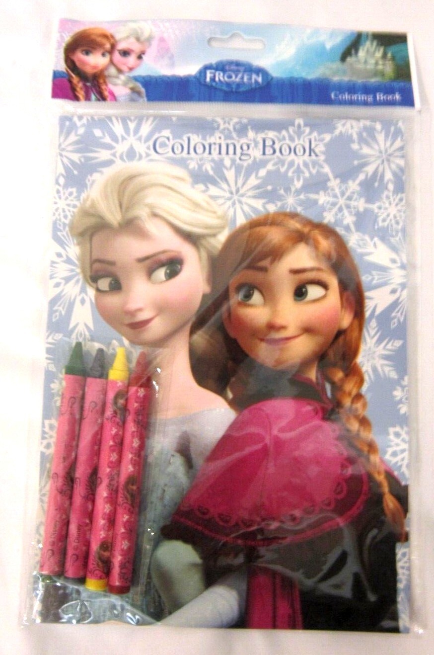 Disney Frozen Anna&Elsa Blue Coloring Book & Crayons-New!4 styles you ...